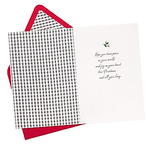 Hallmark Signature Christmas Card (Peace and Joy Wreath)