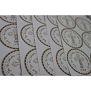 Gender Neutral Cross Stickers For Baptism, Christening, Baby Dedication, First Communion or Confirmation