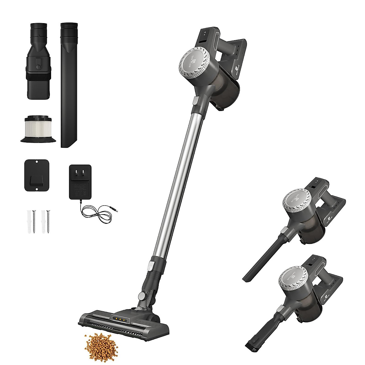 EFAN Cordless Vacuum Cleaner, 6 in 1 Stick Vacuum Cleaners for Home Carpet Hardwood Floor, Wireless Household Vaccum with HEPA Filtration, 16Kpa Powerful Suction, Up to 30mins Runtime, LED Headlight