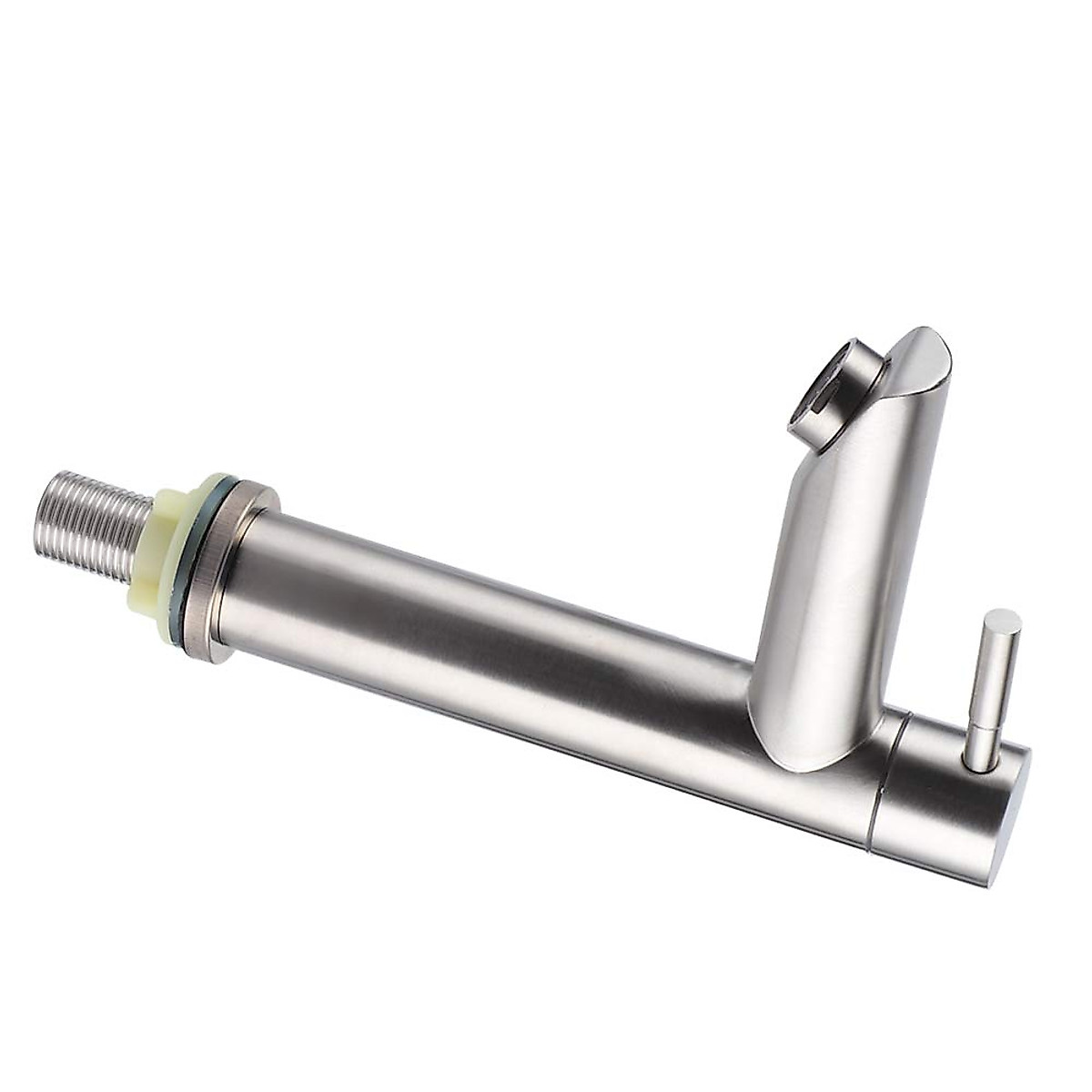 Haofy Sink Faucet, Single Handle Water Faucet, Single Cold Kitchen Faucet with Pull Down Brushed, Commercial Modern rv Stainless Steel Kitchen Faucets(Flat Single Cold Faucet)