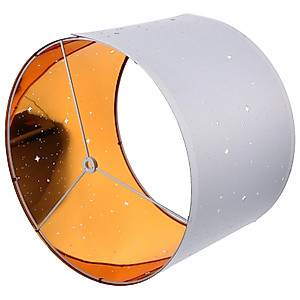 Didiseaon Drum Lampshades, Medium Lampshades 12.97 Top X12.97 Bottom X9.43 High, Fabric Lampshades Star Pattern Lampshade for Table Lamps Floor Lamps, Spider Fitter Type