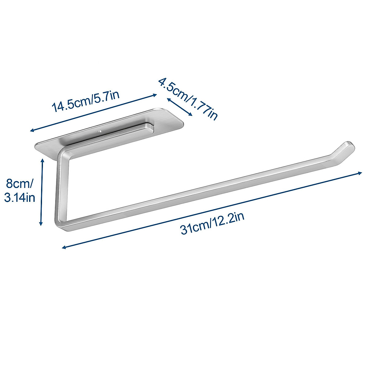 Paper Towel Holder Under Cabinet - Both Available in Adhesive and Drilling - Upgraded Aluminum Paper Towel Holder Wall Mount - Kitchen Towel Holder