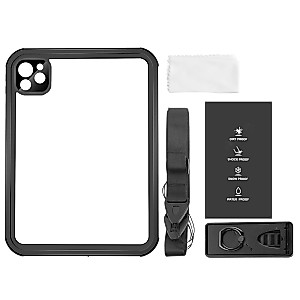 AICase Waterproof Protective Case for iPad Pro 11 Inch 2020/2021/2022 with Lanyard and 360° Full Body Protection with Touch Function, Transparent Case, Waterproof, Shock Resistant