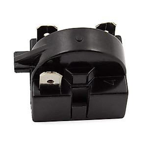 Click Down Plastic Housing 4.7 Ohm 1 Pin Refrigerator PTC Starter Relay Black