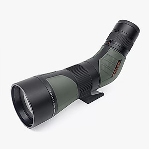 Athlon Optics Ares UHD 15-45x65 Spotting Scope - Spotting Scope for Outdoor Equipment - Bird Watching, Shooting Range & Hunting Equipment - 45 Degree - Green/Black