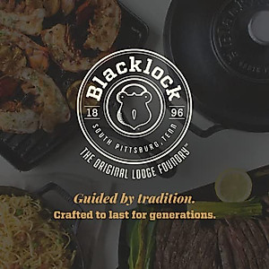 Lodge Blacklock 12 Inch Triple Seasoned Cast Iron Grill Pan - Lightweight Design - Natural, Non Stick Pans - Cast Iron Square Grill Pan - Lasts 100 Years