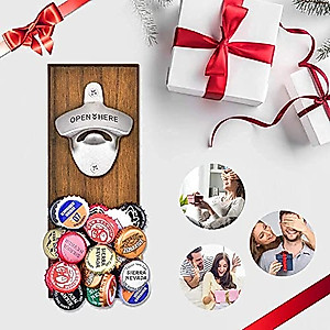 Gifts for Men Dad, Christmas Stocking Stuffers, Whiskey Stones,Wall Mounted Magnetic Bottle Opener,Unique Anniversary Birthday Gift Idea for Him Husband Boyfriend