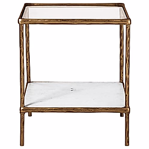 Signature Design by Ashley Ryandale Contemporary Accent Table, Antique Brass Finish