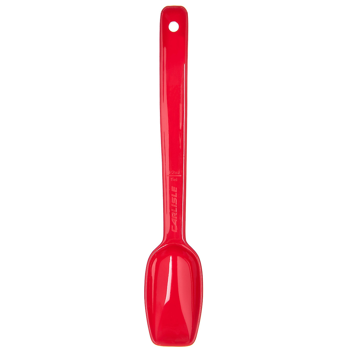 Carlisle FoodService Products Plastic Solid Spoon, 9 Inches, Red