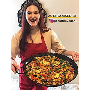 Vaello 18" Outdoor Paella Set for up to 12 people with gas burner, rust-free non-stick FREE Spatula