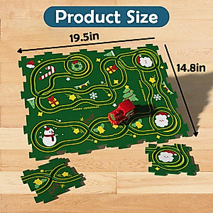 25PCS Puzzle Car Tracks with Vehicles,Puzzle Track Play Set for Toddlers Rail Car Building Toys Gifts for 3+ Years Kids Educational Montessori Toys