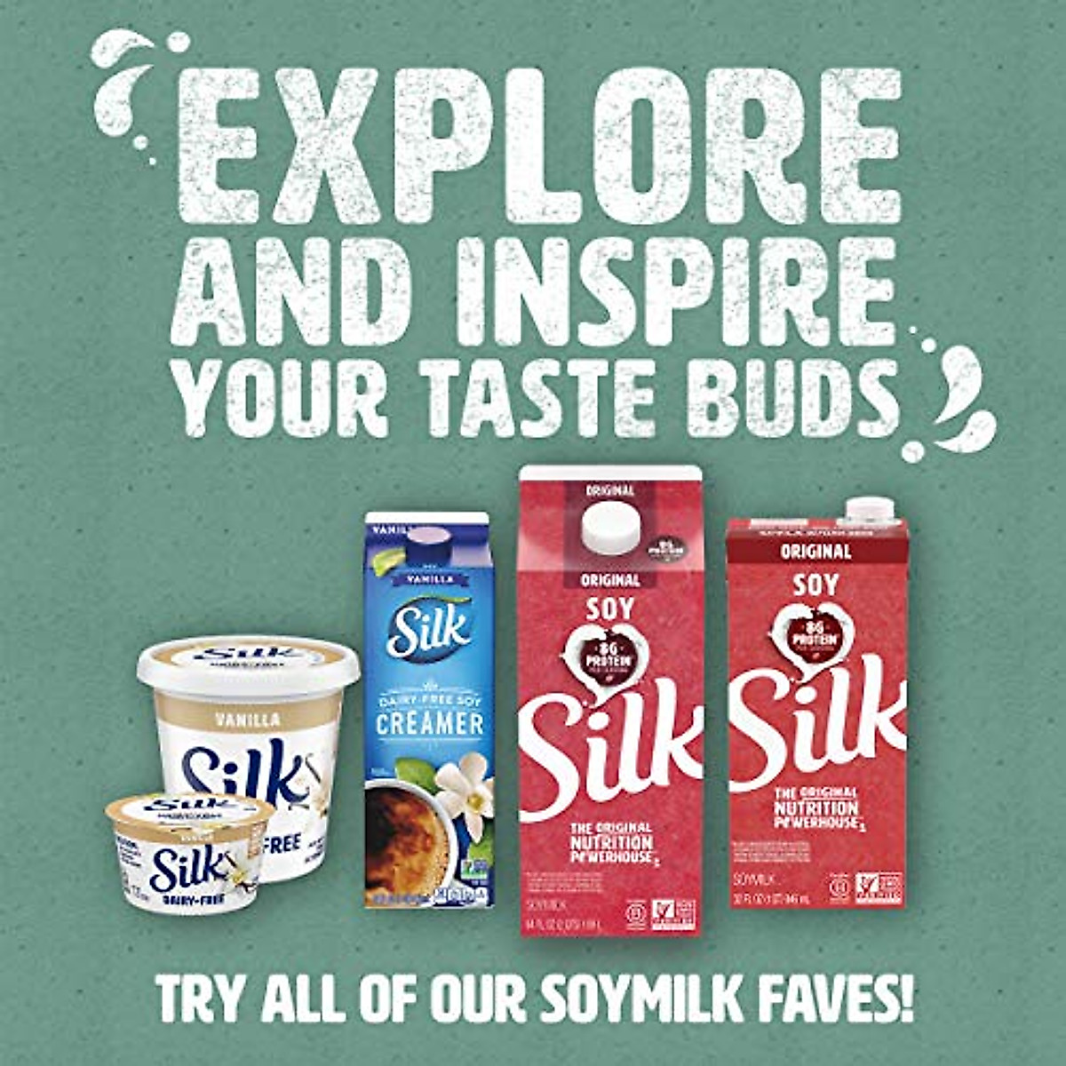 Silk Shelf-Stable Organic Soy Milk, Unsweetened, Dairy-Free, Vegan, Non-GMO Project Verified,32 Fl Oz(Pack of 6)