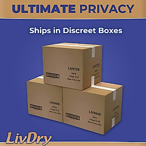 LivDry Large Ultimate Adult Incontinence Underwear, High Absorbency, Leak Cuff Protection, L, 60-Pack