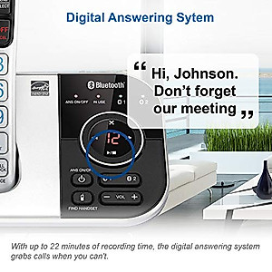 VTECH VS112-3 DECT 6.0 Bluetooth 3 Handset Cordless Phone for Home with Answering Machine, Call Blocking, Caller ID, Intercom and Connect to Cell (Silver & Black)