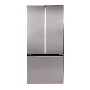 West Bend Frost Free French Door Refrigerator, 17.5-Cu.Ft, Metallic