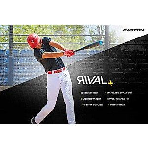 Easton RIVAL+ PRO TAPER Baseball Pant | Adult Sizes | Solid