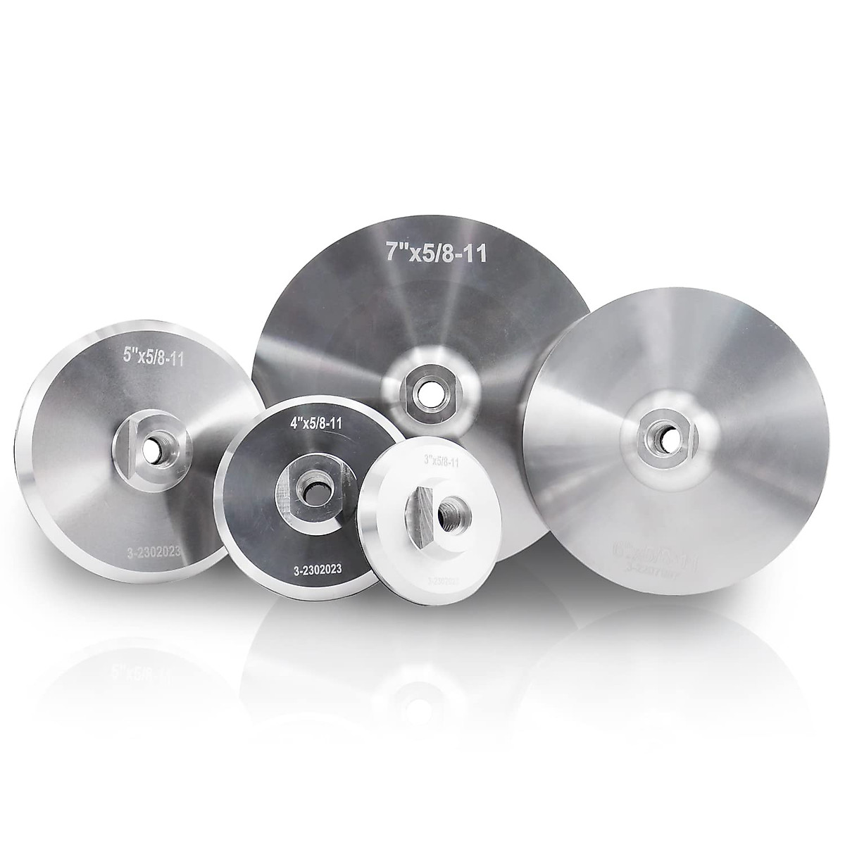 YDROWN 3 Inch Aluminium Backer Pad for Diamond Polishing Pad Holder Hook and Loop Connector 5/8-11 Thread (3 Inch)