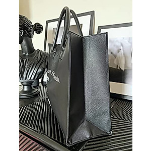 Vegan Leather Tote Bag (Black)