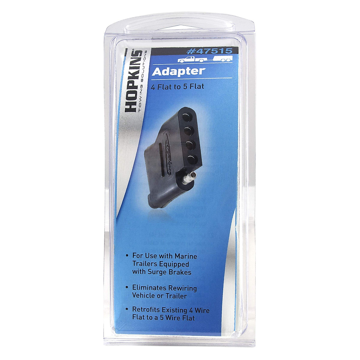 Hopkins 47515 4 Wire Flat To 5 Wire Flat Adapter