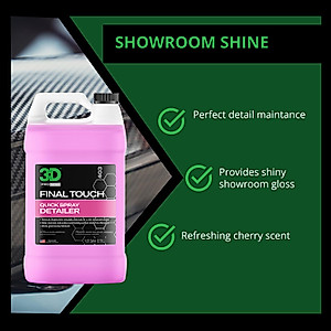 3D Final Touch Quick Detail Spray - Easy Spray On, Wipe Off Showroom Shine 1 Gallon