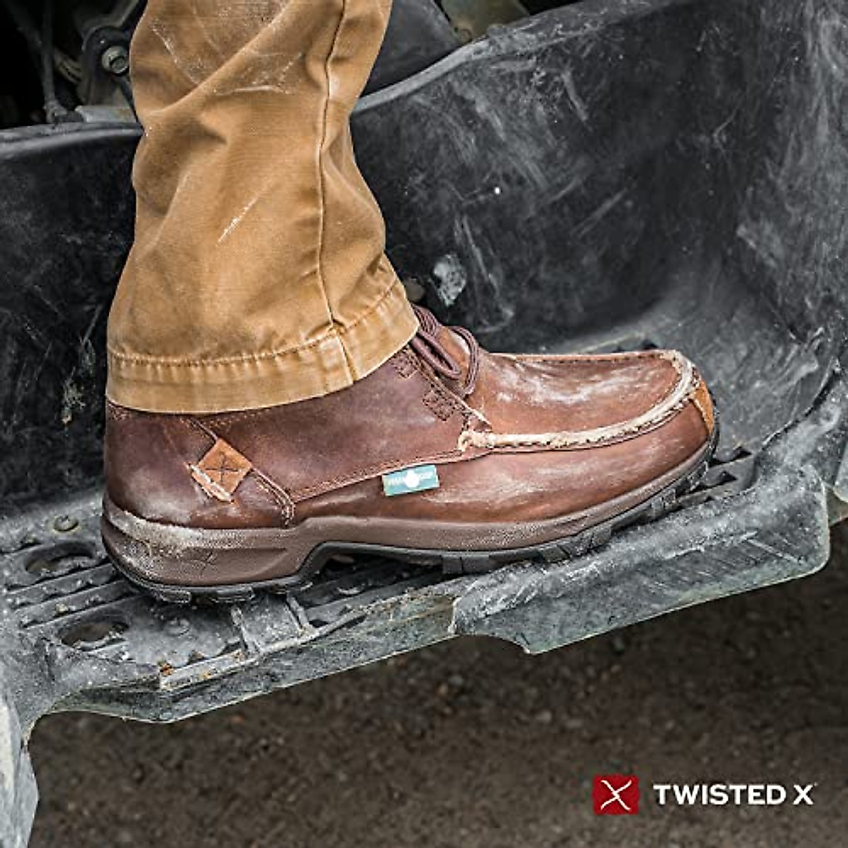 Twisted X Men's 6" Hiking Boot - Work Hiker Boots Crafted with Full-Grain Leather Upper, Three-Quarter Length Composite Insole, Compression EVA Midsole, and Rubber Outsole, Distressed Saddle, 9.5(M)