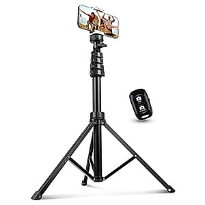 Aureday 62" Phone Tripod Accessory Kits, Camera & Cell Phone Tripod Stand with Wireless Remote and Universal Tripod Head Mount, Perfect for Selfies/Video Recording/Vlogging/Live Streaming