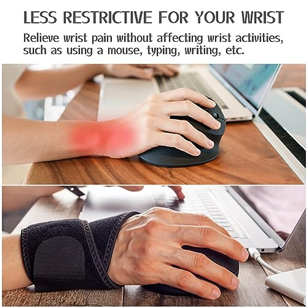 Imentha 2 Pack Wrist Braces - Wrist Wraps for Carpal Tunnel, Arthritis, and Tendinitis Pain Relief - Fits Both Right and Left Hands - Compression and Support for Fitness Enthusiasts