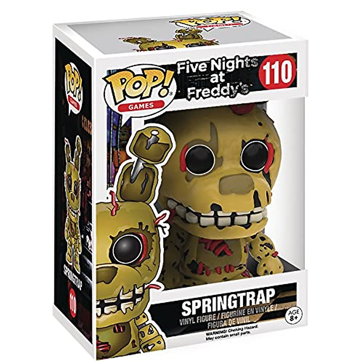 POP Five Nights at Freddy's - Springtrap Funko Pop! Vinyl Figure (Bundled with Compatible Pop Box Protector Case), Multicolored, 3.75 inches