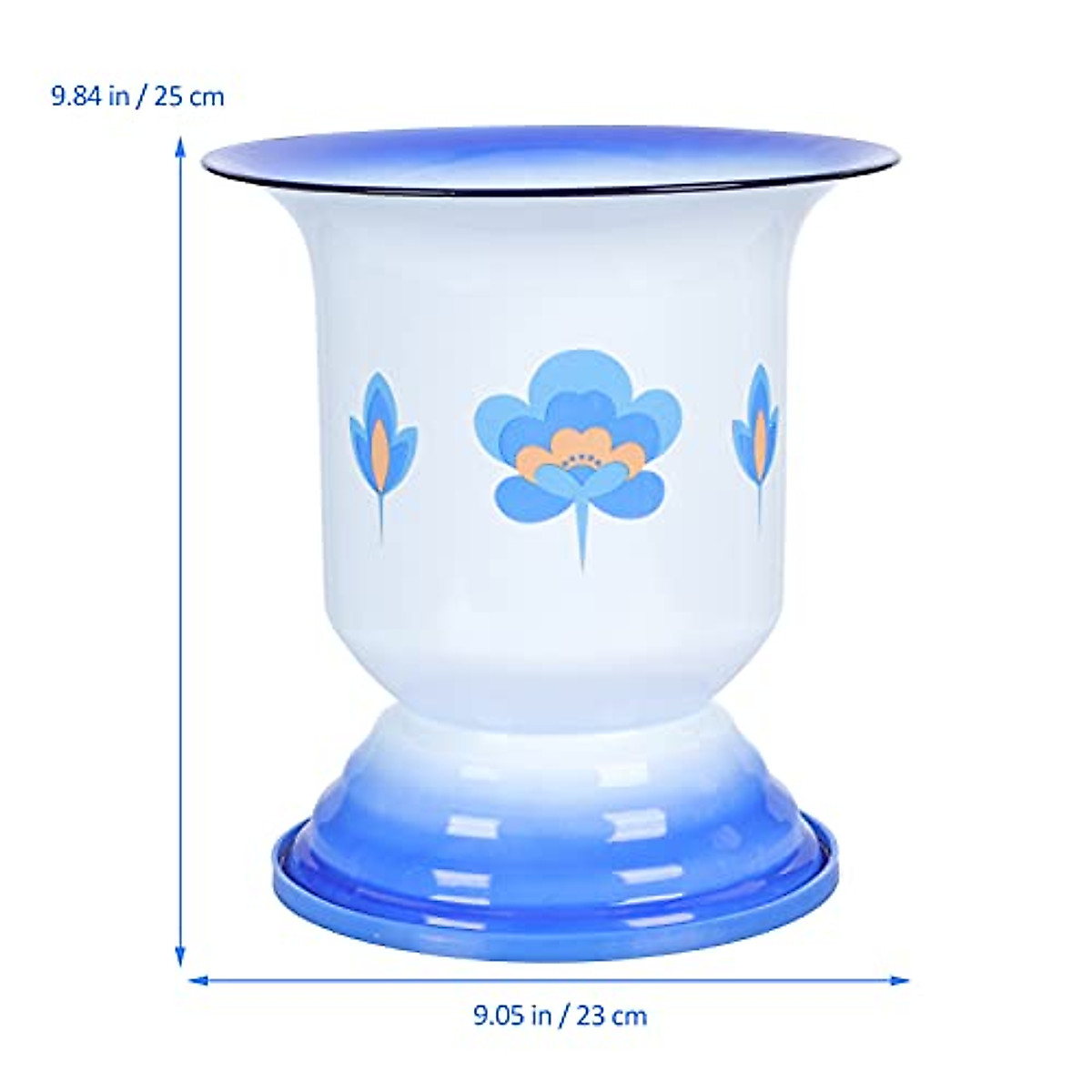 DOITOOL Bedpan Enamel Spittoon Portable Bedpan Seat Urinal Chamber Pot for Pregnant Women Elderly Children Urine Bucket Portable Toilet
