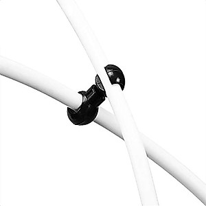 VANICE 20 Pcs Bicycle Brake Cable S Style Clips Buckle Hose Guide Black Cross Line Clip for Road Bike MTB