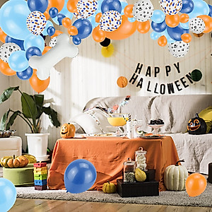 Blue Birthday Party Supplies, QPEY 121Pcs Blue Party Decorations, Dog Paw Balloons Garland Kit for Boys Girls Baby Shower Blue Theme Birthday Party Decorations