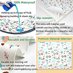 COZUMO Baby Waterproof Bed Pad Bed Wetting Pads Washable for Kids Toddler Potty Training Pads Baby Wateproof Pad Mat for Pack n Play/Crib/Mini Crib Reusable Incontinence Underpads for Kids/Adult/Pets