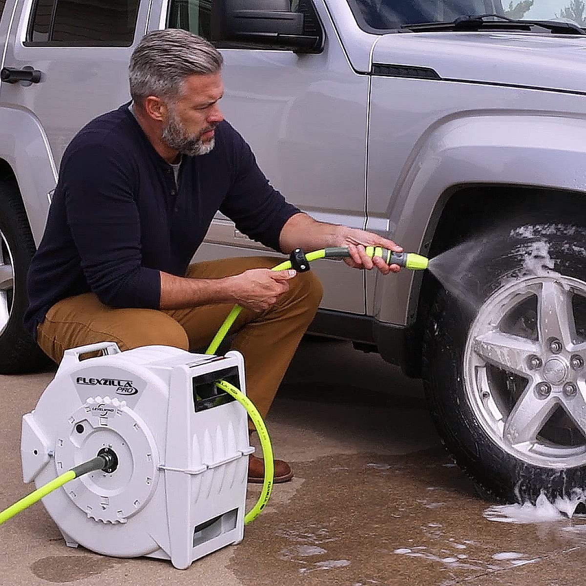 Flexzilla Pro Retractable Water Hose Reel, 1/2" x 70' - L8340FZ