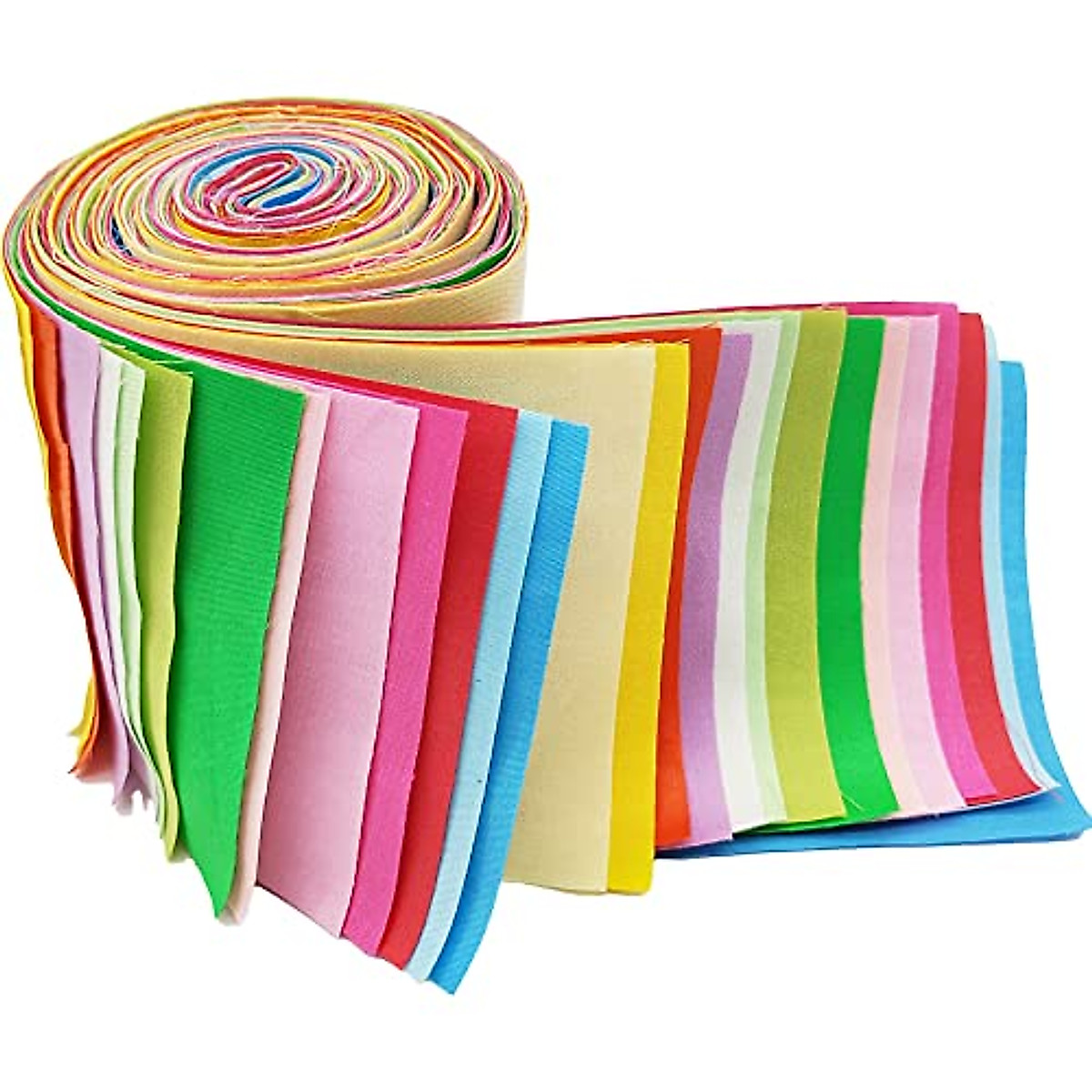 CJINZHI 28 Precut 3.94-Inch Jelly Rolls for Quilting, Cotton Fabric Strips with Solid Colors, Sewing Pattern Collection for DIY Crafts.