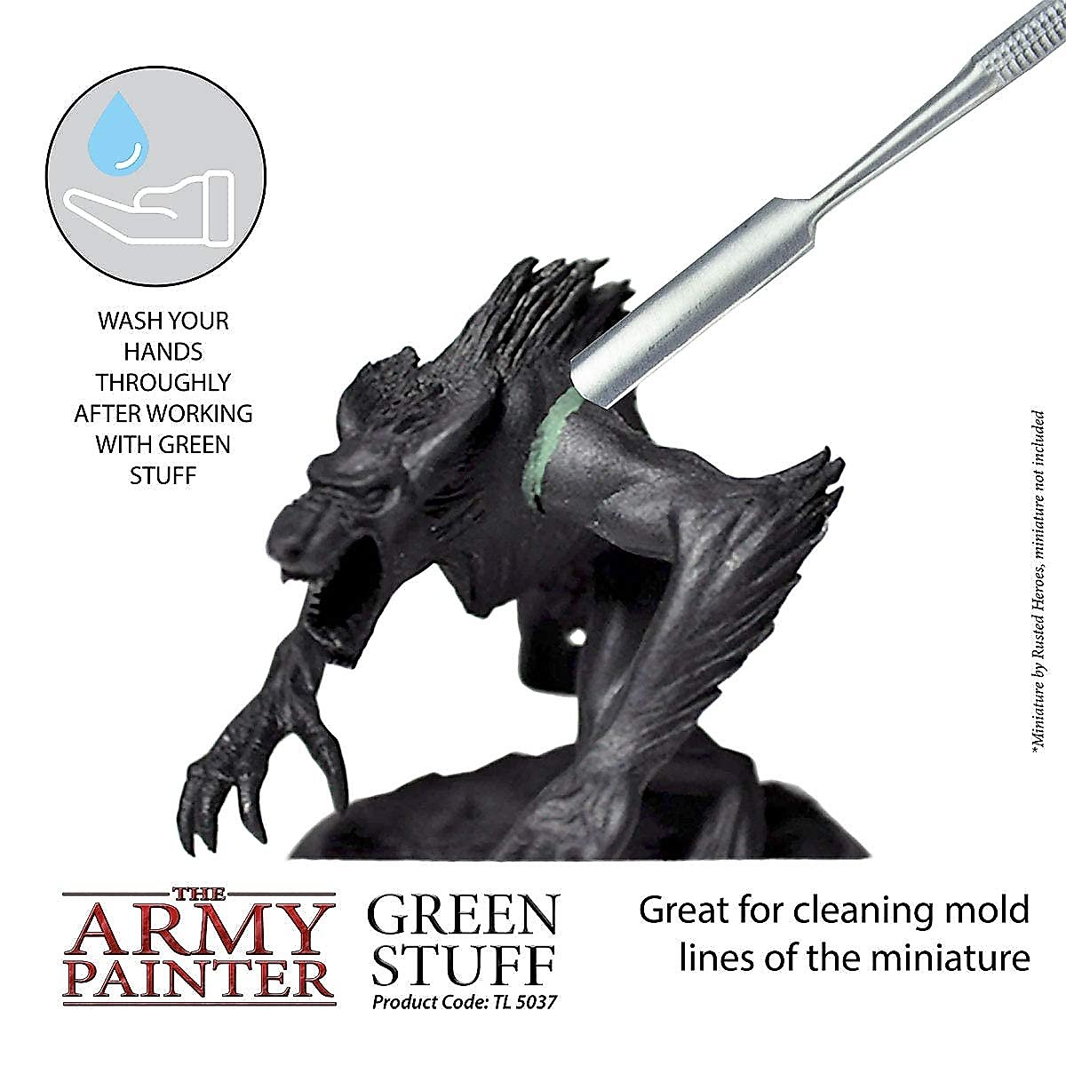 The Army Painter 2 Part Modeling Clay, 20cm - Moldable Model Putty for Miniatures, Easy-to-Knead Green Stuff Putty Epoxy Clay for Sculpting, Green Stuff Tools - The Original Green Stuff Kneadatite