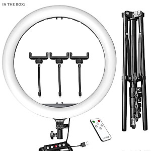 Content Creators kit | Ring Light RBG Color Change + Green Screen | Bonus Phone Mount Included
