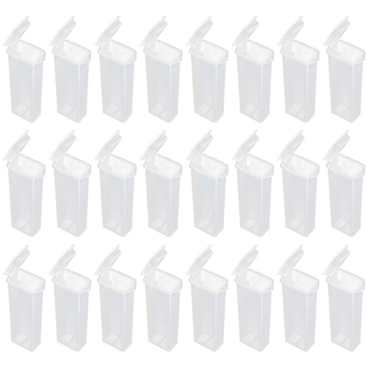 Scicalife Glass Slide Cases, 50pcs Plastic Rectangle Microscope Glass Holder Slide Box for 5 Slides, Microscope Slide Box for Laboratory Use