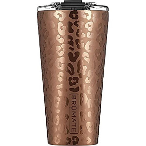 Brumate 6027239 20 oz Imperial Pint Leopard Gold BPA Free Vacuum Insulated Tumbler Gold