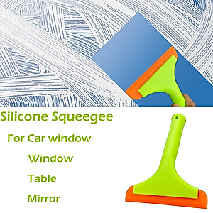 Spanno Vinyl Wrap Tool Kit Window Tint Vinyl Wrap Installation Kit, Include Felt Squeegee, Heat Gun, Utility Knife, Wrapping Bag, Water Blade, (10 Pcs Tinting Kit)
