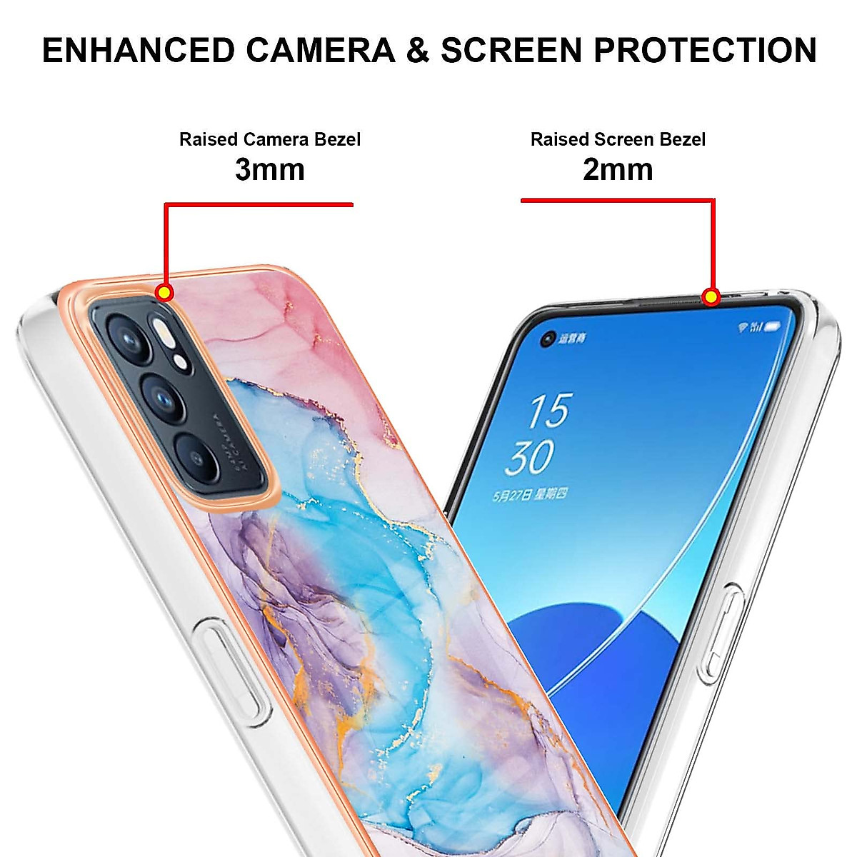 Compatible with Oppo Reno6 Pro 5G Case Cover,Compatible with Oppo Reno 6 Pro 5G for Mobile Phone TPU Case Cover LSL