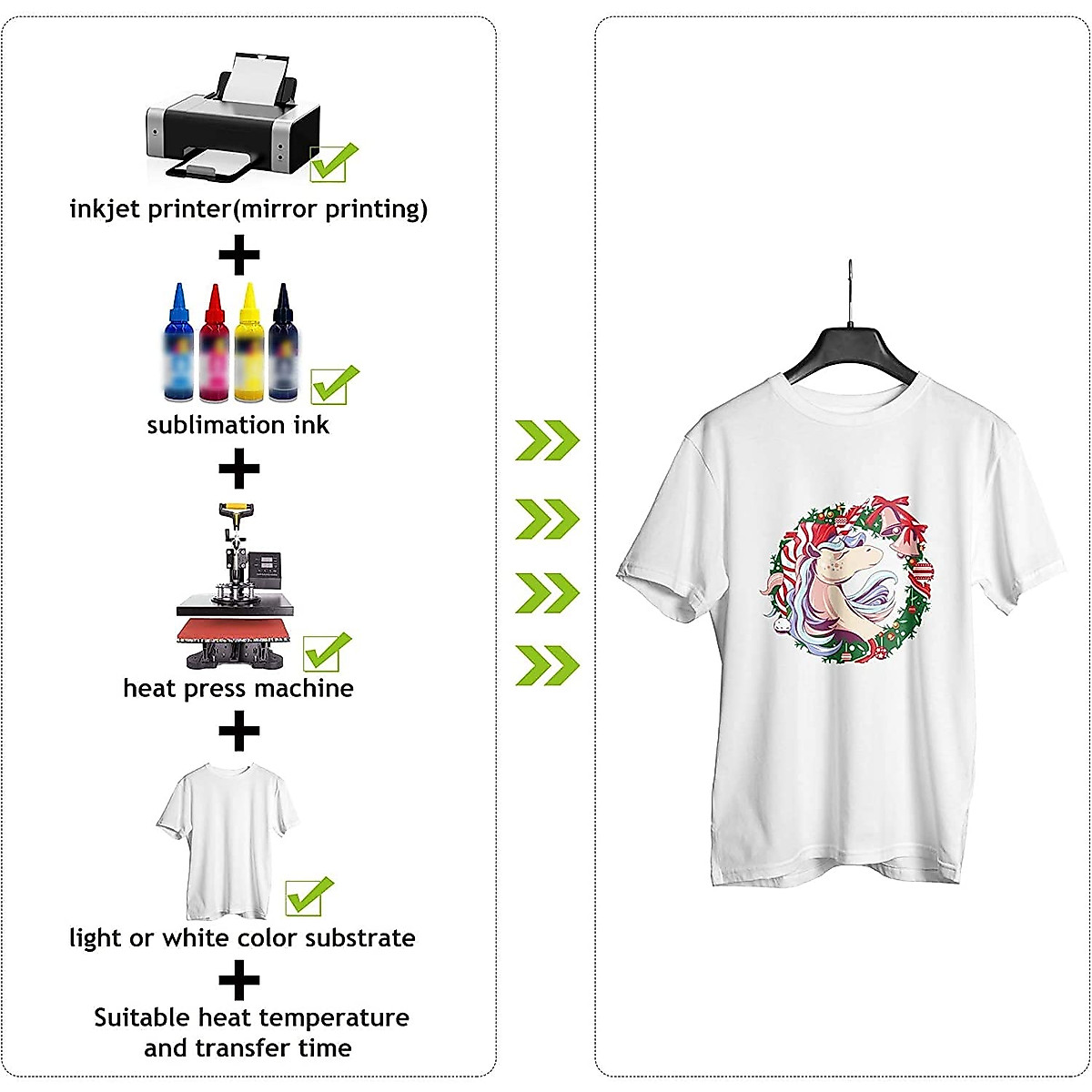 A-SUB Sublimation Paper 8.5x11 Inch for DIY Unique Christmas Gifts Compatible with Inkjet Printer which Match Sublimation Ink 100 Sheets