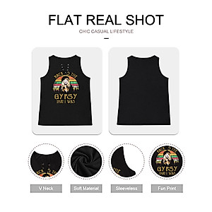 Vintage Band Tees for Women Country Graphic Tank Top Summer V Neck Ring Hole Sleeveless Shirt