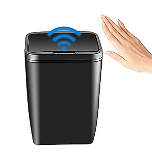 Smart Trash Home Kitchen Office Hotel Room Automatic Sensor Trash Can - Black