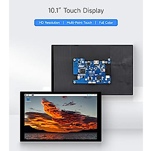 waveshare 10.1inch Capacitive Touch LCD IPS Display, 1280×800 Resolution, HDMI Interface, Compatible with Raspberry Pi 5/4B/3B/Zero/Zero W/Zero 2W/Pico/Pico W/Pico WH, Support Jetson Nano/PC