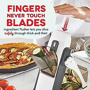 DASH Safe Slice® Mandoline Slicer, Julienne + Dicer for Vegetables, Meal Prep & More with 30+ Presets & Thickness Adjuster - Grey