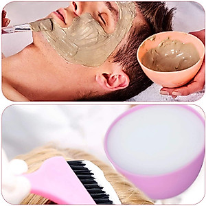 Hulless 3.3 Inch Silicone Facial Mask Mixing Bowl for Facial Mask, Mud Mask and Other Skincare Products Medium Multi colored 5 Pcs.