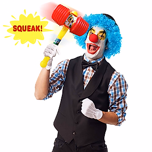 ArtCreativity Giant Squeaky Hammer, Jumbo 17 Inch Kids’ Squeaking Hammer Pounding Toy, Clown, Carnival, and Circus Birthday Party Favors, Best Gift for Boys and Girls Ages 3 Plus