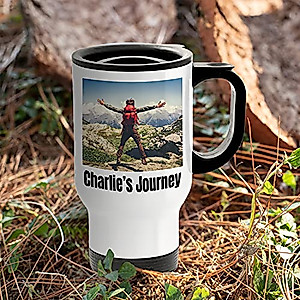 Personalized Travel Mugs with Picture - Custom Travel Mug with Photo, 14oz Photo Travel Mug, Custom Tumbler Personalized, Personalized Travel Coffee Mug with Lid