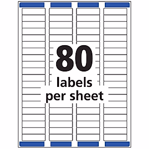 Avery 15667 Matte Clear Easy Peel Return Address Labels, Laser, 1/2 x 1 3/4, 800/Pack