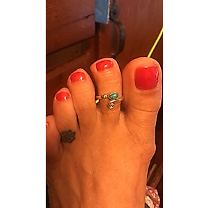 Tibetan Turquoise Stone Toe ring 925 Sterling Silver Girls Toe ring Midi Ring Women Body Jewellery Adjustable Toe Ring Handmade Toe ring gemstone toe rings